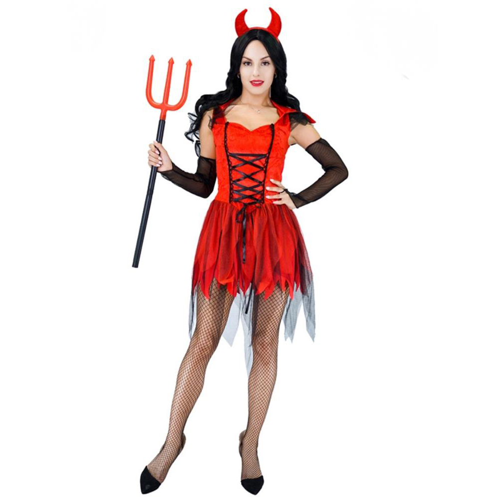 Halloween Red Devil Costume Set - EZPARTYSTORE